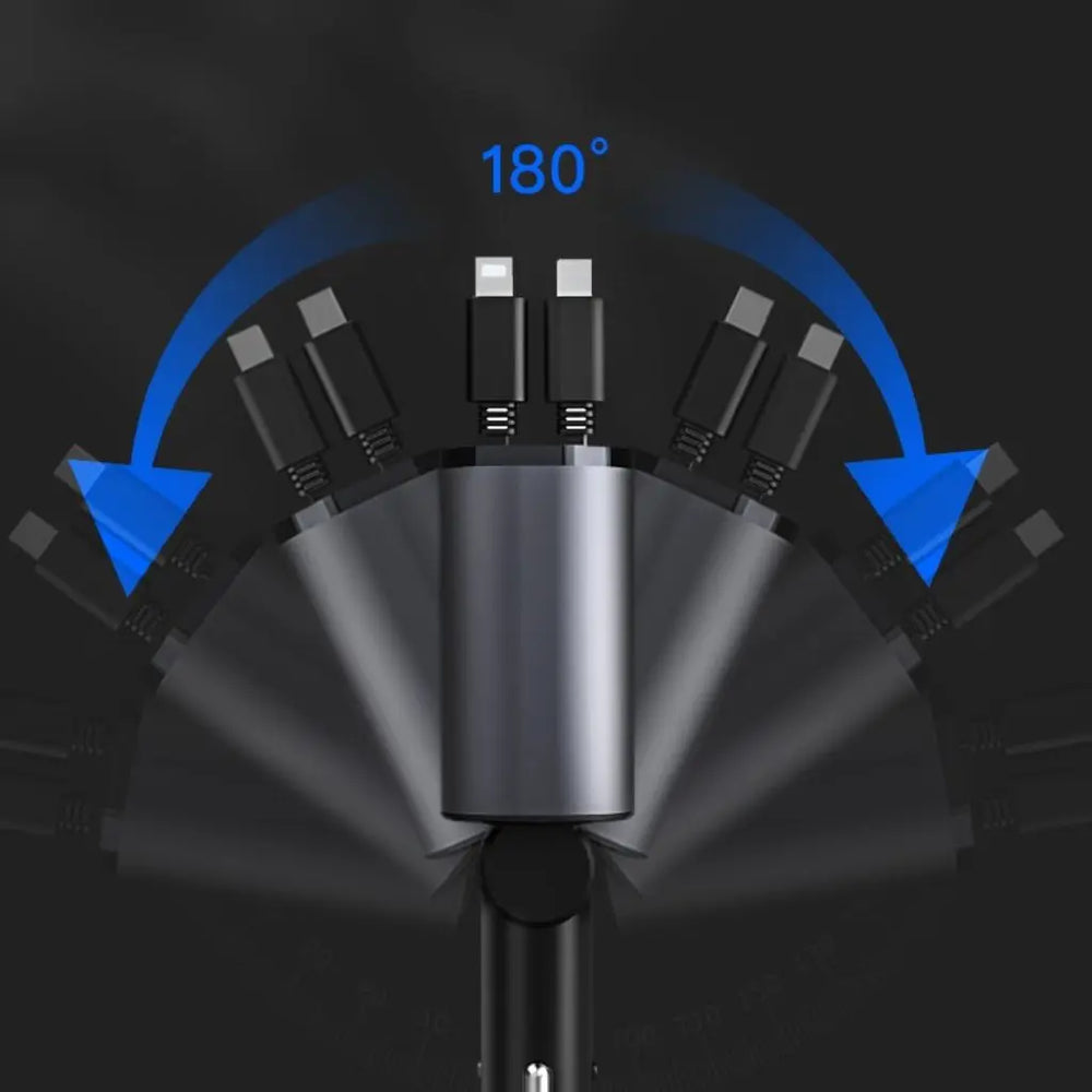 4 in 1 Retractable Phone Charger for Car | Evolved Chargers